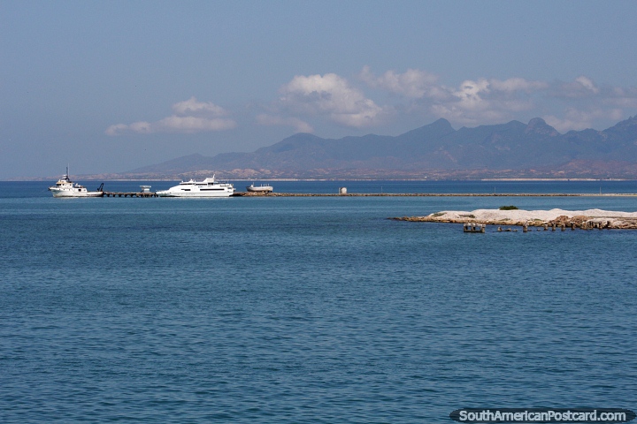 Punta de Piedras and the distant mountains of the western part of ...